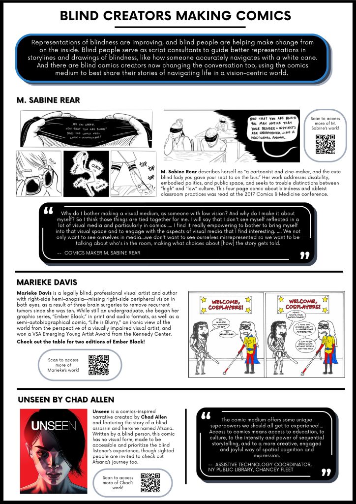 Accessible Comics Collective Exhibition: Comics Beyond Sight! – Spin Weave and Cut